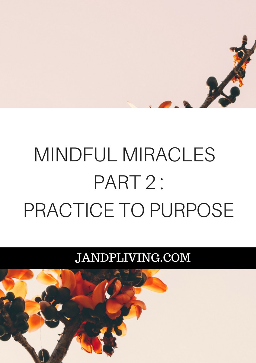 MINDFUL MIRACLES PART 2: PRACTICE TO PURPOSE – J AND P LIVING