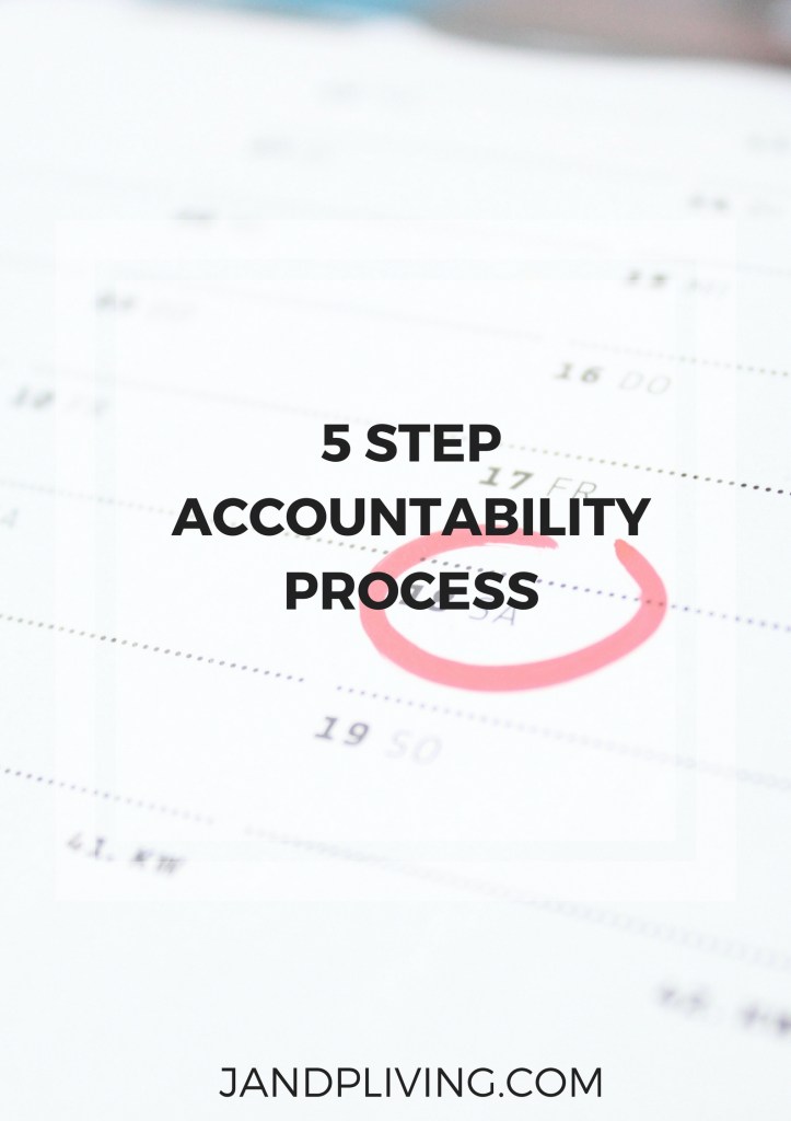 5 STEP ACCOUNTABILITY PROCESS – J AND P LIVING